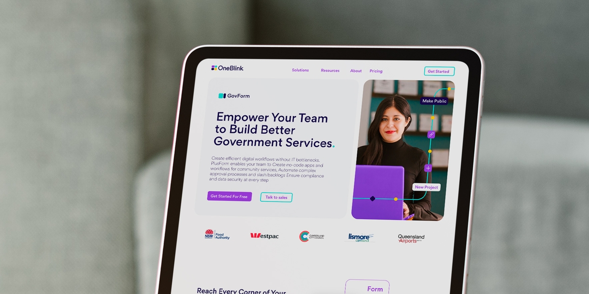 How OneBlink transformed the way it communicated it's no-code form builder.