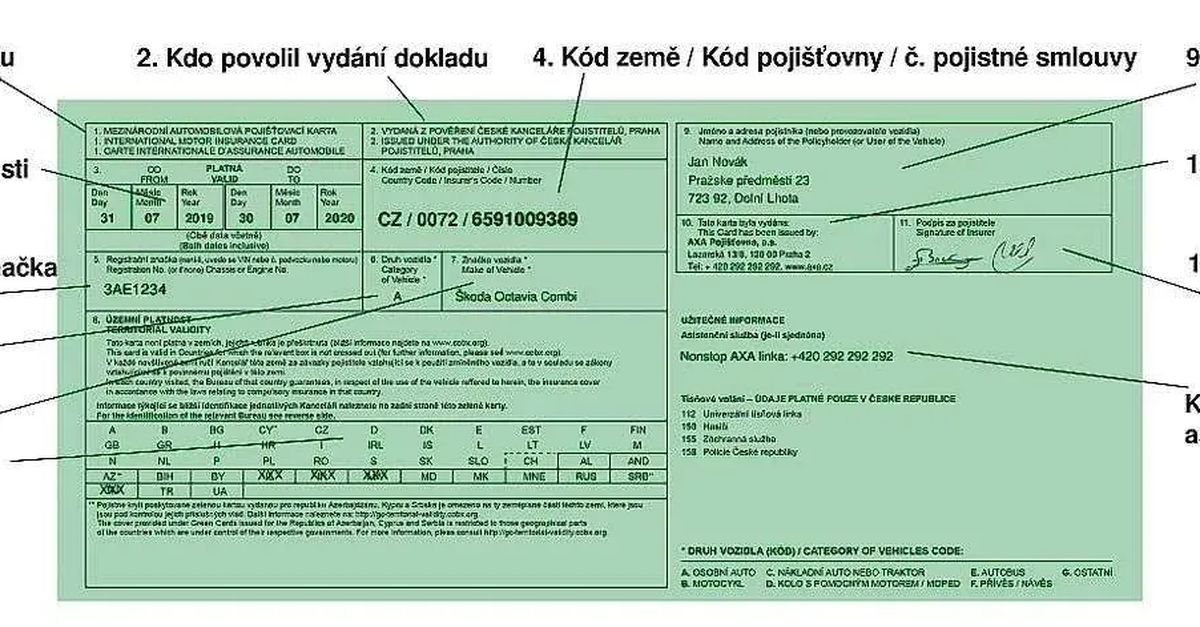 Zelená karta v praxi: Jakou má skutečně barvu a stačí elektronická ...