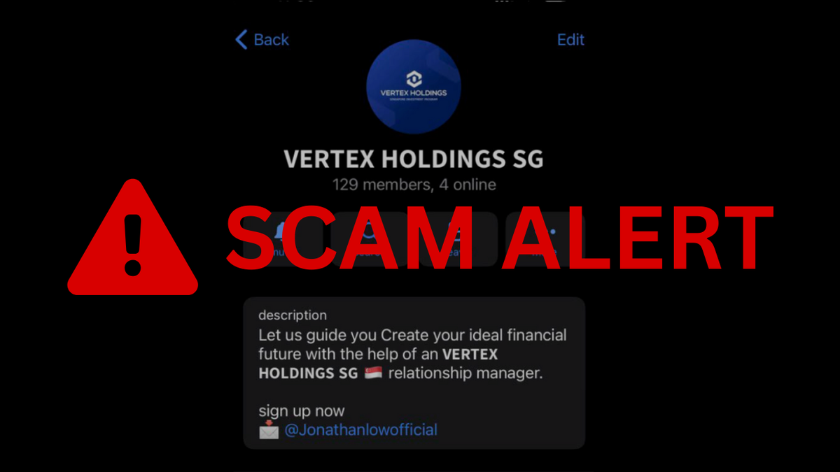 Impersonation of Vertex Holdings on Telegram | Vertex Holdings