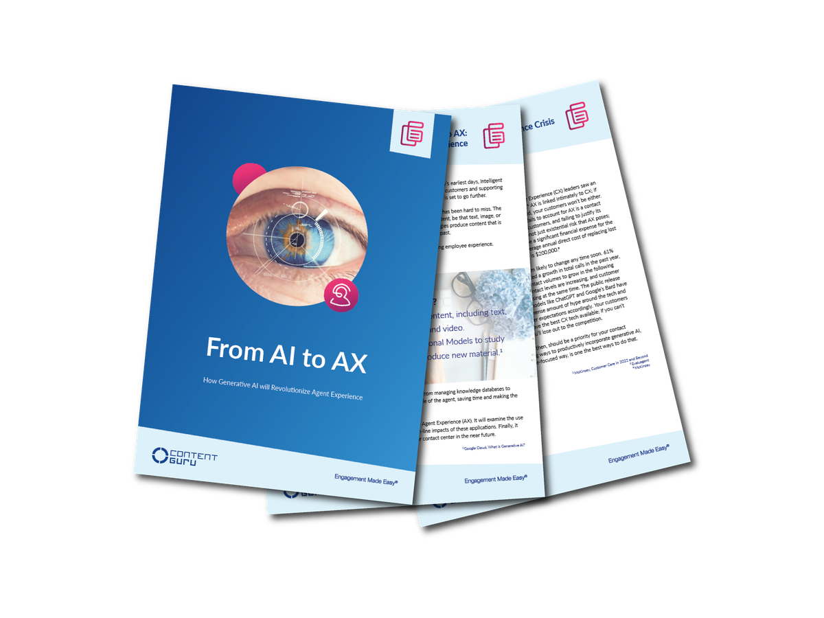 From AI to AX: How Generative AI will Revolutionize Agent Experience ...
