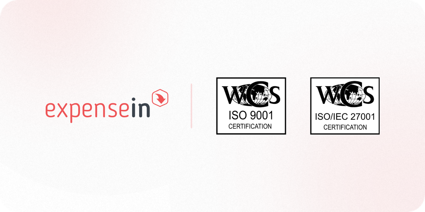 ExpenseIn Has Achieved Certification from WCS for ISO 9001 & ISO 27001 ...