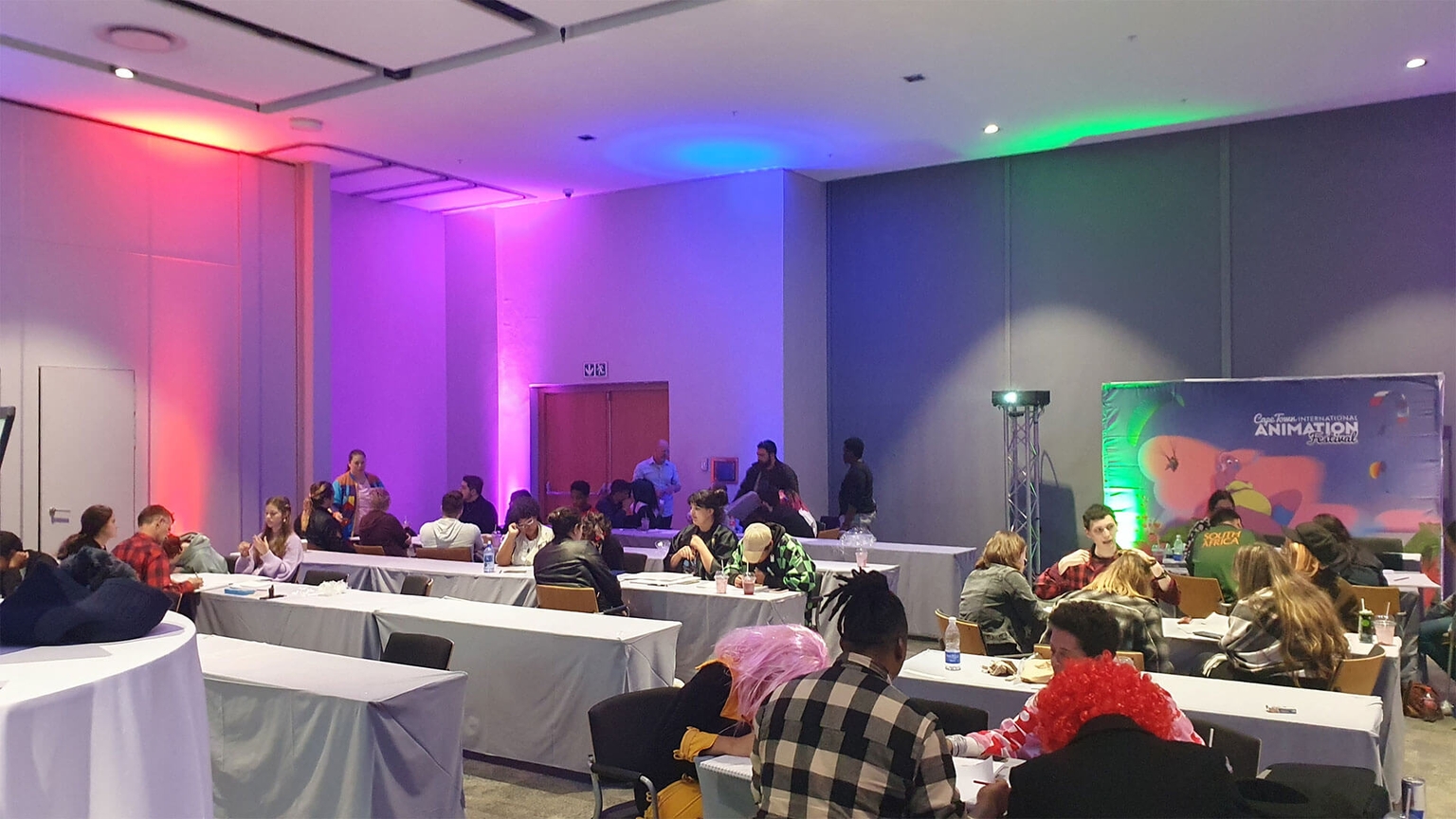 Simon Browne runs a workshop at Cape Town Animation Festival