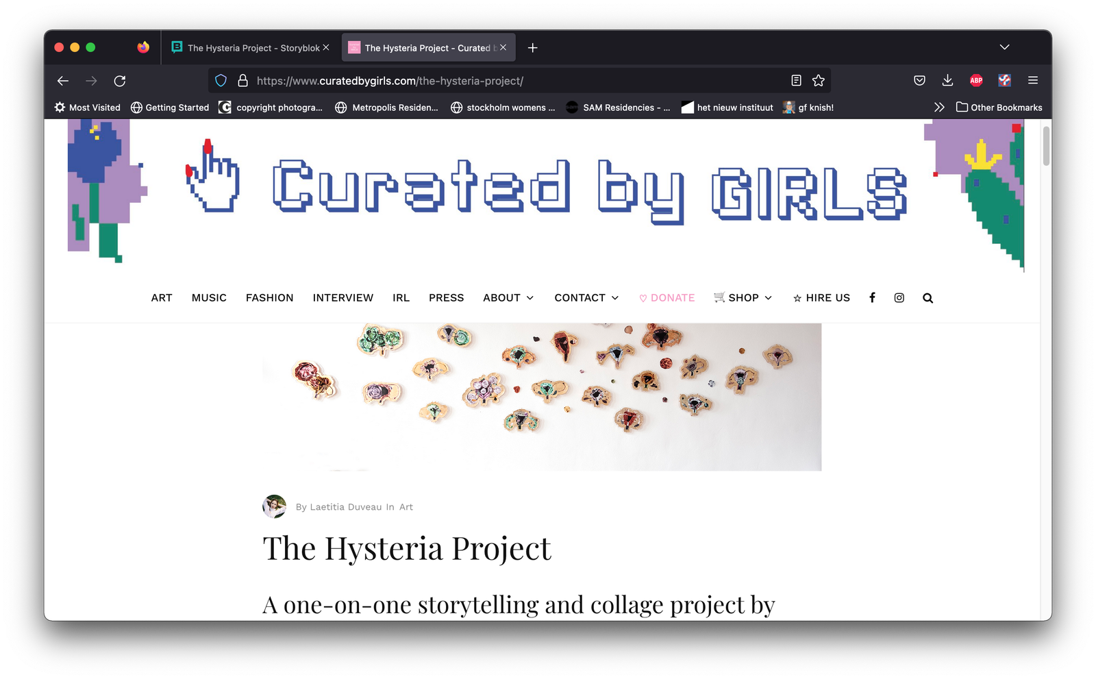 The Hysteria Project • Curated by Girls