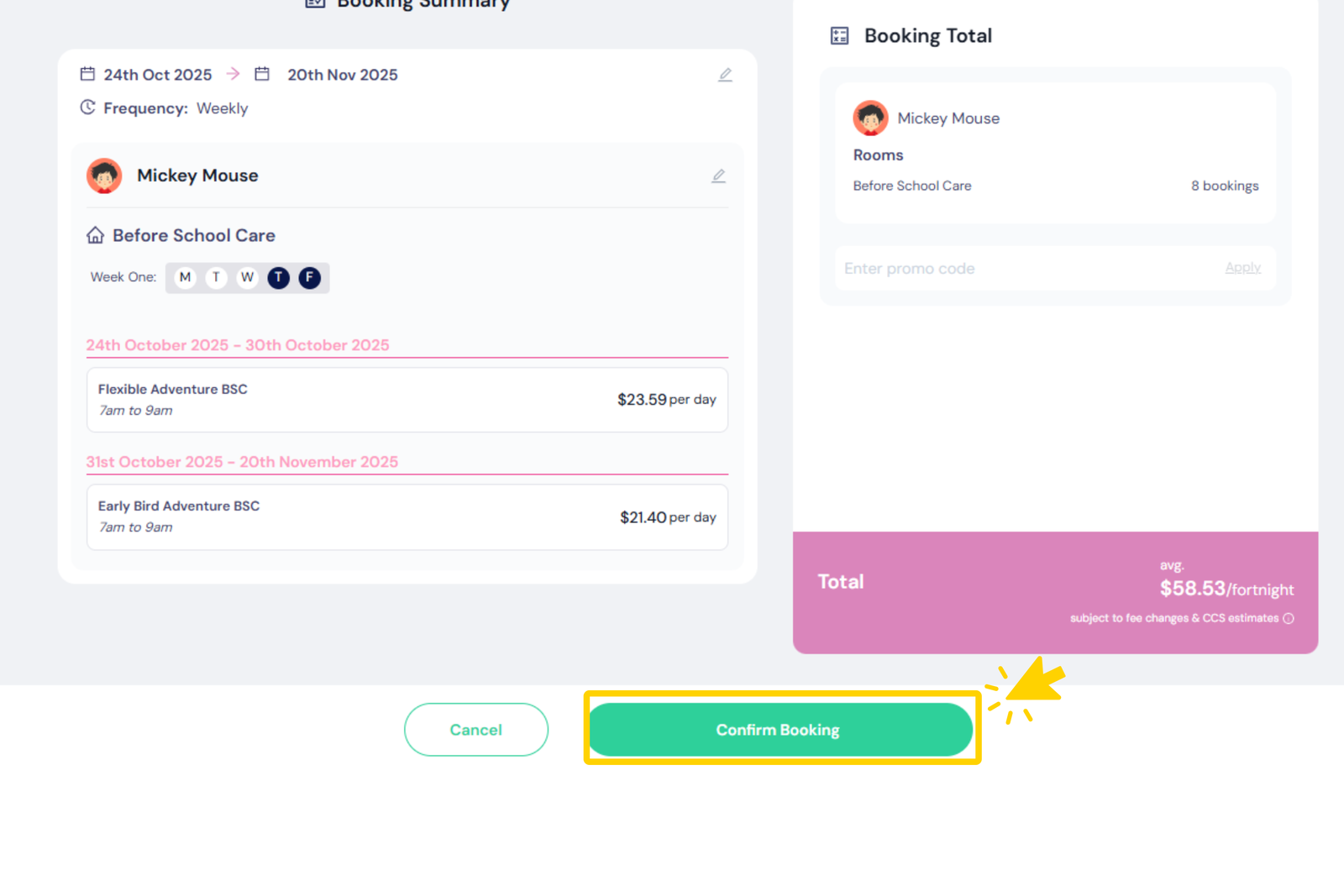 How to make a booking in Kidsoft? | Helping Hands Network