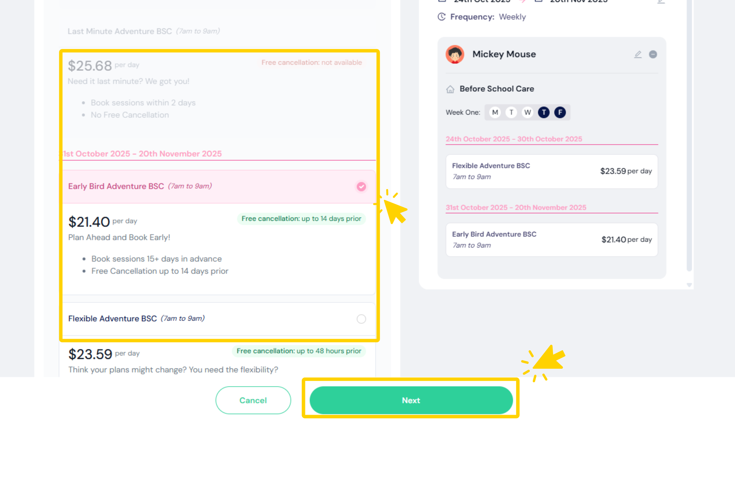 How to make a booking in Kidsoft? | Helping Hands Network
