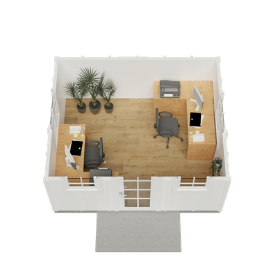 Backyard Office | Farmhouse 10' x 12' Office Shed