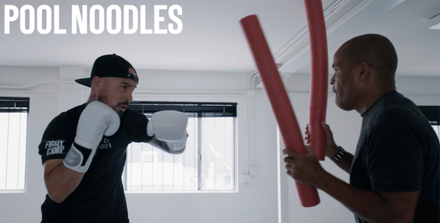 Partner Training With Boxing Mitts, Pool Noodles, & Paddles