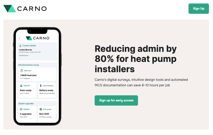 Launching Carno—data platform for heat pump & renewable installations ...