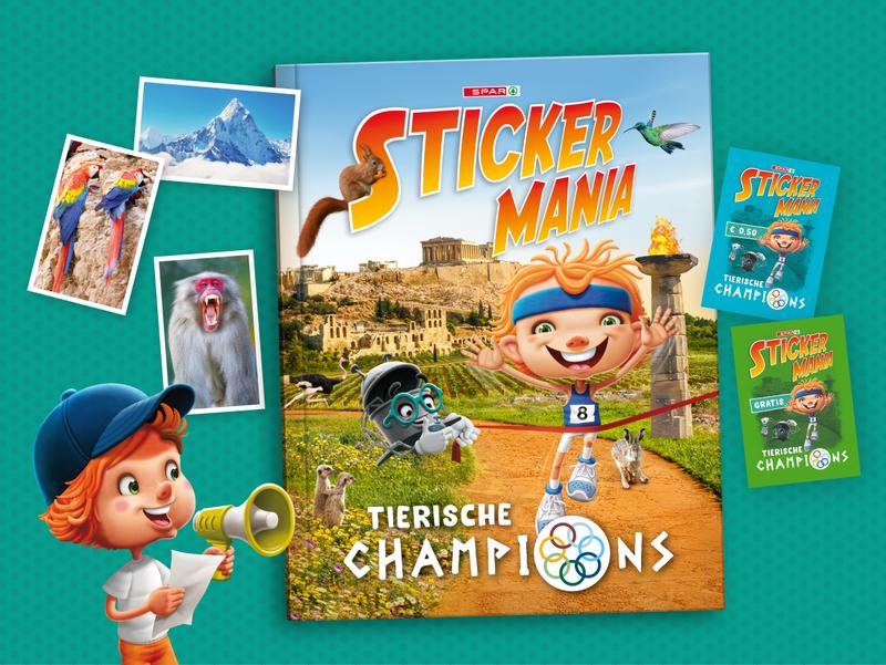 SPAR Österreich . Stickermania 2024 – Tierische Champions - good matters