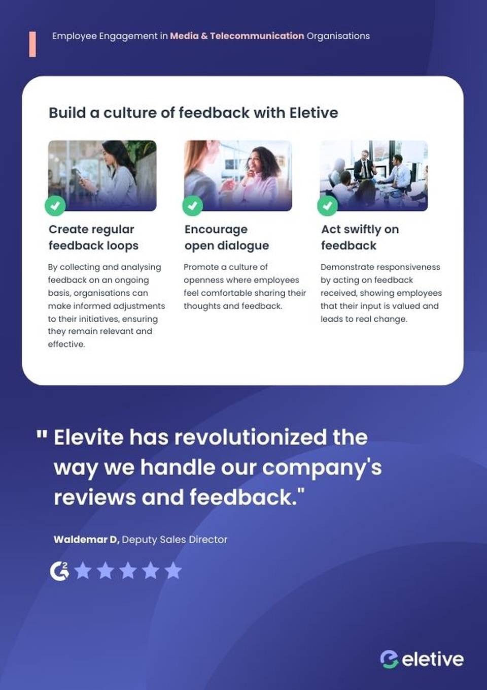 Employee Engagement in Media & Telecommunication Organisations | Eletive