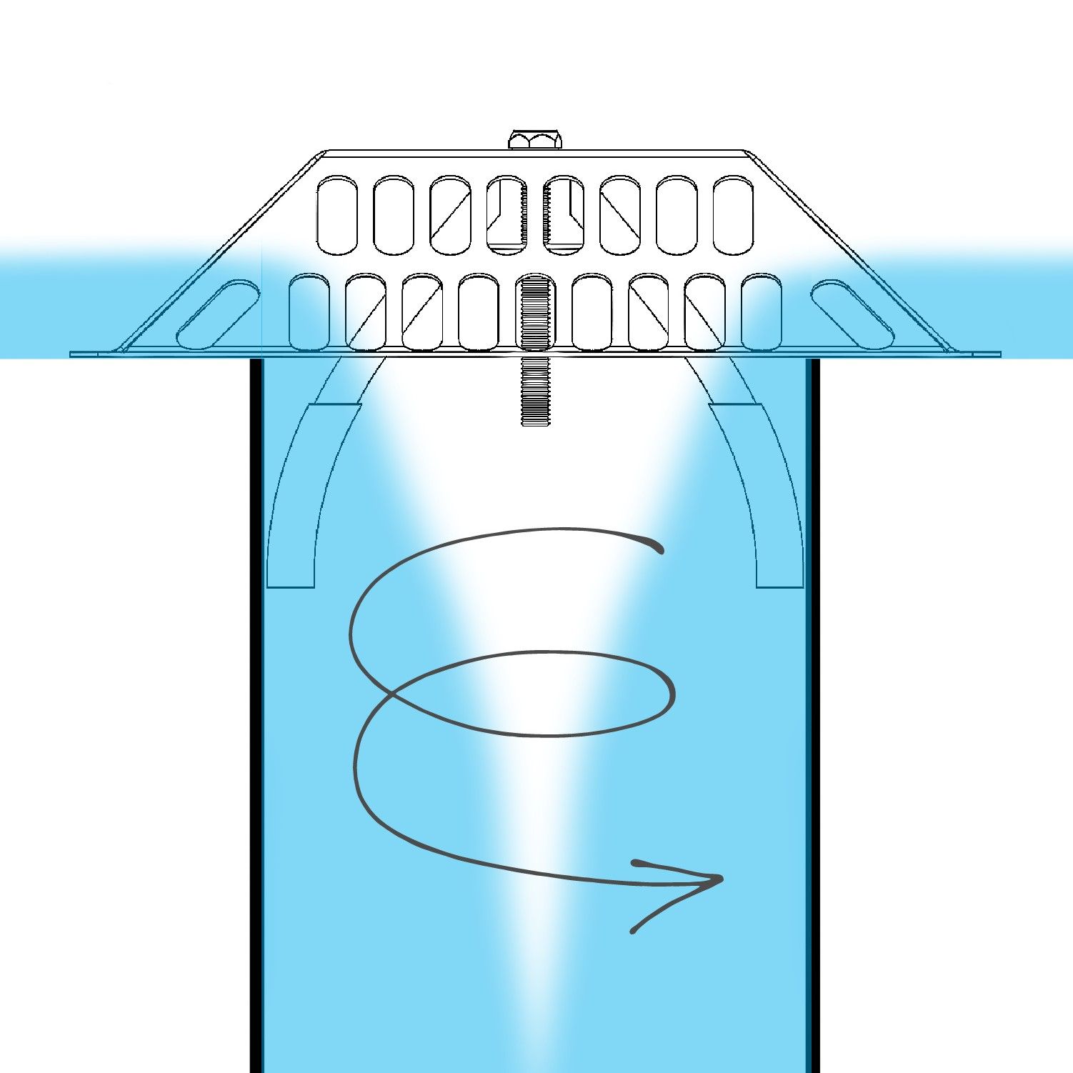 How do cascade leaf guards offer higher flow rates?