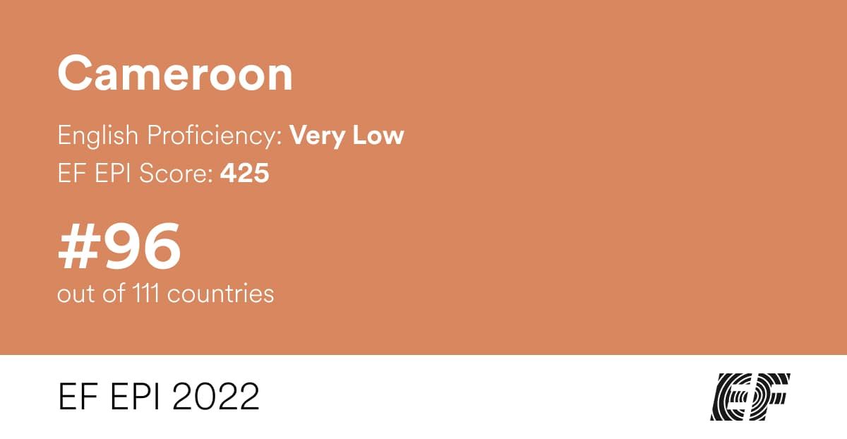 EF EPI 2022 – EF English Proficiency Index – Cameroon